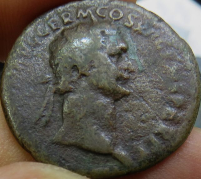 Moeda do Império Romano Ae Asse do Imperador Romano Domitian · Jafet ...